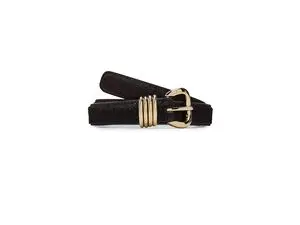Madewell Inez Haircalf Belt With Gold Tone Hardware - Brown