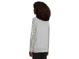 Vince Camuto Sequined V-neck Cardigan - Gray