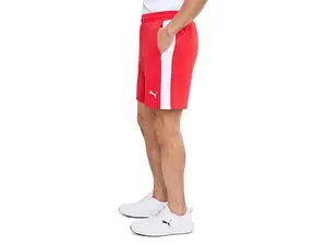 PUMA T7 Relaxed Fit French Terry Shorts - Red