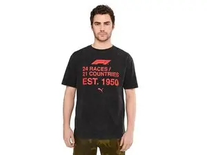 PUMA Formula 1 Race Number Graphic T-shirt T Shirt - Black