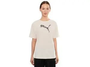 PUMA Essentials Animal Print Relaxed Fit T-shirt - White