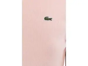 Lacoste Slim Fit Ribbed Cotton T-shirt - Pink