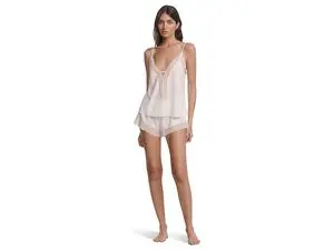 Eberjey Lara Cami Short Pj Set Pajama Sets Ivory - Bone