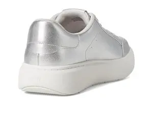 Fitflop Rtg Metallic Leather Lace-up Sneakers - Silver