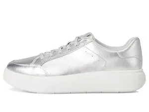 Fitflop Rtg Metallic Leather Lace-up Sneakers - Silver