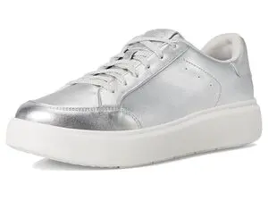 Fitflop Rtg Metallic Leather Lace-up Sneakers - Silver