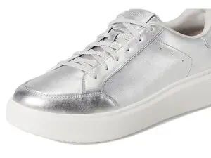Fitflop Rtg Metallic Leather Lace-up Sneakers - Silver