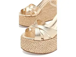 Schutz Keefa Wedge Sandals - Silver