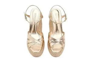 Schutz Keefa Wedge Sandals - Silver