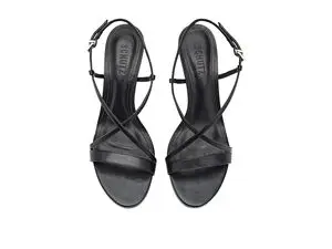 Schutz Avaline Strappy Stiletto Sandals - Black