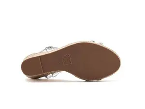Schutz Adele Metallic Braided Wedge Sandals