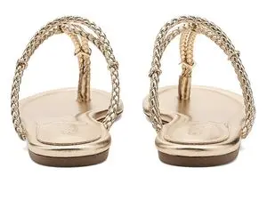 Schutz Cordelia Flat Sandals - Silver