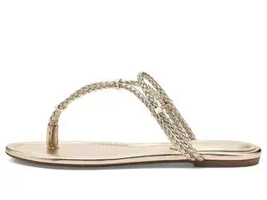 Schutz Cordelia Flat Sandals - Silver