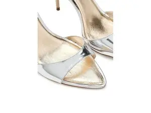 Schutz Elodie Buckle Stiletto Sandals - Silver