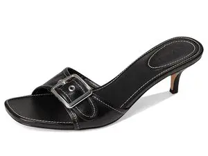 COACH Margot Sandals With Signature Jacquard Detailing And Buckle Accent - Black