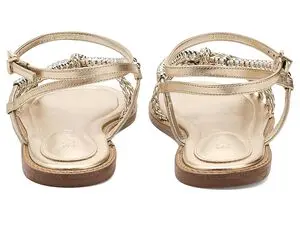 Schutz Adele Glam Flat Sandals - Silver
