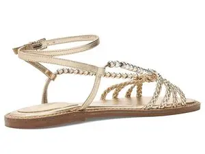 Schutz Adele Glam Flat Sandals - Silver