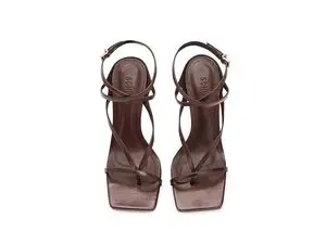 Schutz Amalfi Stiletto Sandals - Brown