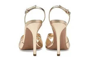 Schutz Keefa Sling Buckle Stiletto Sandals - Silver