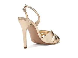 Schutz Keefa Sling Buckle Stiletto Sandals - Silver