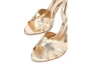 Schutz Keefa Sling Buckle Stiletto Sandals - Silver