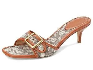 COACH Margot Jacquard High Heel Sandals - Gray