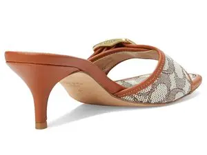 COACH Margot Jacquard High Heel Sandals - Gray