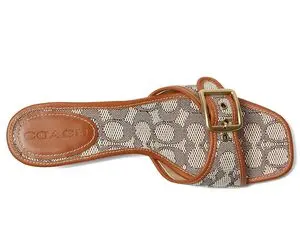 COACH Margot Jacquard High Heel Sandals - Gray