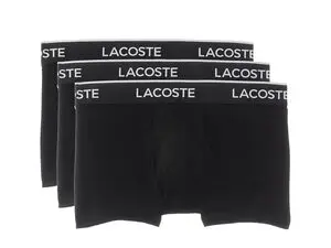 Lacoste Cotton Stretch Essentials Trunks 3-pack Underwear - Black