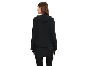 Columbia Pfg Castback Coverup Long Sleeve Hooded Shirt With Drawstring Hem - Black