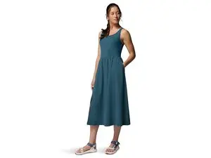 Columbia Pinetown Canyon Rib Dress Sleeveless Midi Dress - Blue