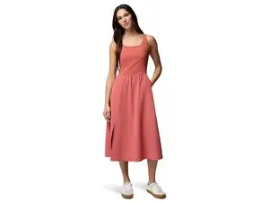 Columbia Columbia Pinetown Canyon Rib Dress - Sleeveless Midi Dress Washed Red