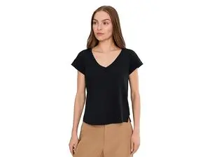 Columbia V-neck Short Sleeve Tee - Black