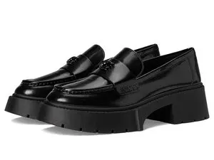 COACH Leah Platform Loafers - Black