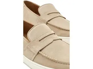 Greats Paros Suede Penny Loafer - Bone