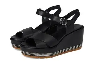 Sorel Sunpeak Wedge Ankle Strap Sandals - Brown