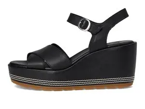 Sorel Sunpeak Wedge Ankle Strap Sandals - Brown