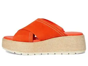 Sorel Sunpeak Platform Slide Sandals - Red