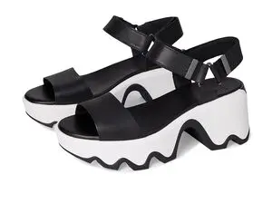 Sorel Kinetic Aura Y-strap Platform Sandals - Black
