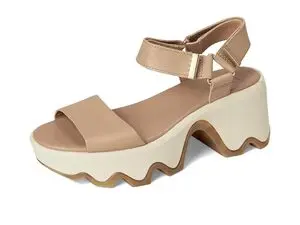 Sorel Kinetic Aura Y-strap Platform Sandals - Brown