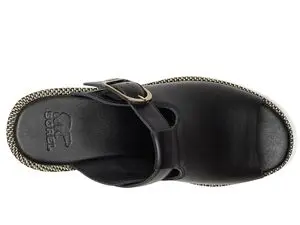 Sorel Sunpeak Wedge Slide Sandals - Black