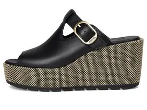 Sorel Sunpeak Wedge Slide Sandals - Black