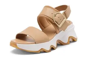 Sorel Kinetic Impact Wedge Sandals - Beige