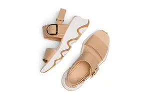 Sorel Kinetic Impact Wedge Sandals - Beige