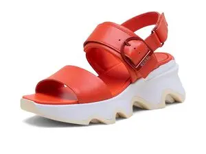 Sorel Kinetic Impact Wedge Sandals - Red