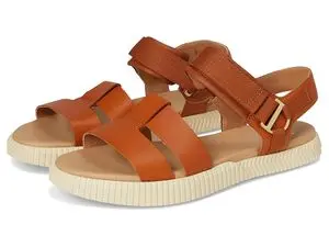 Sorel Ona Ave Ankle Strap Flat Sandals - Brown