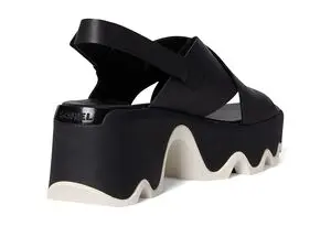 Sorel Kinetic Aura Slingback Platform Sandals - Black
