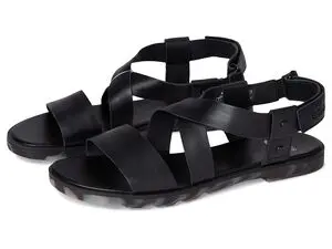 Sorel Ella Iii Crisscross Sandals - Black/dark Graphite