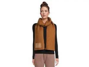 UGG Crafted Chunky Rib Scarf Findings Deco - Red