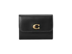 COACH Essential Card Holder Wallet Wallet Handbags Leather/polyester - Black